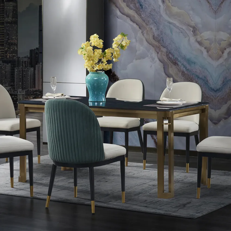 Modern Stainless Steel Dining Table Set - Luxury & Durability at ...